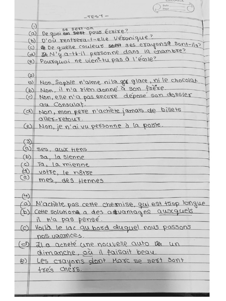 French Test | PDF
