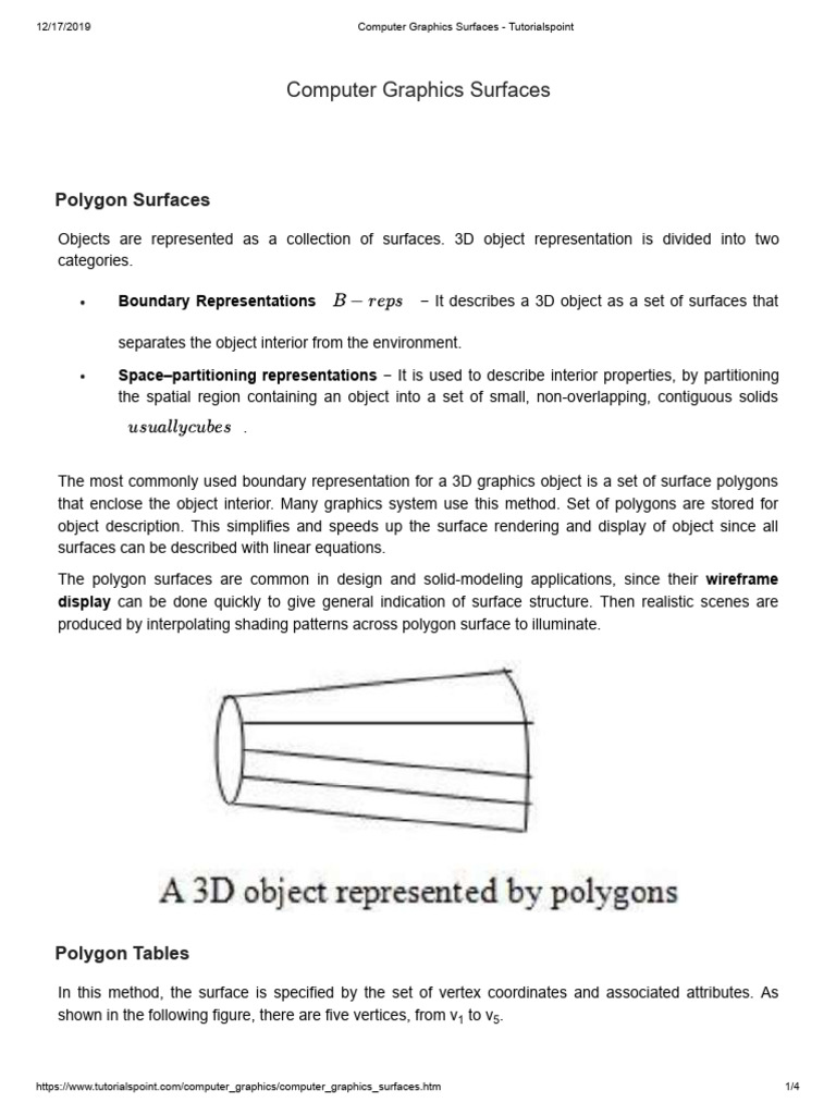 Polygon Mesh Surface | PDF | Computer Graphics | Graphics