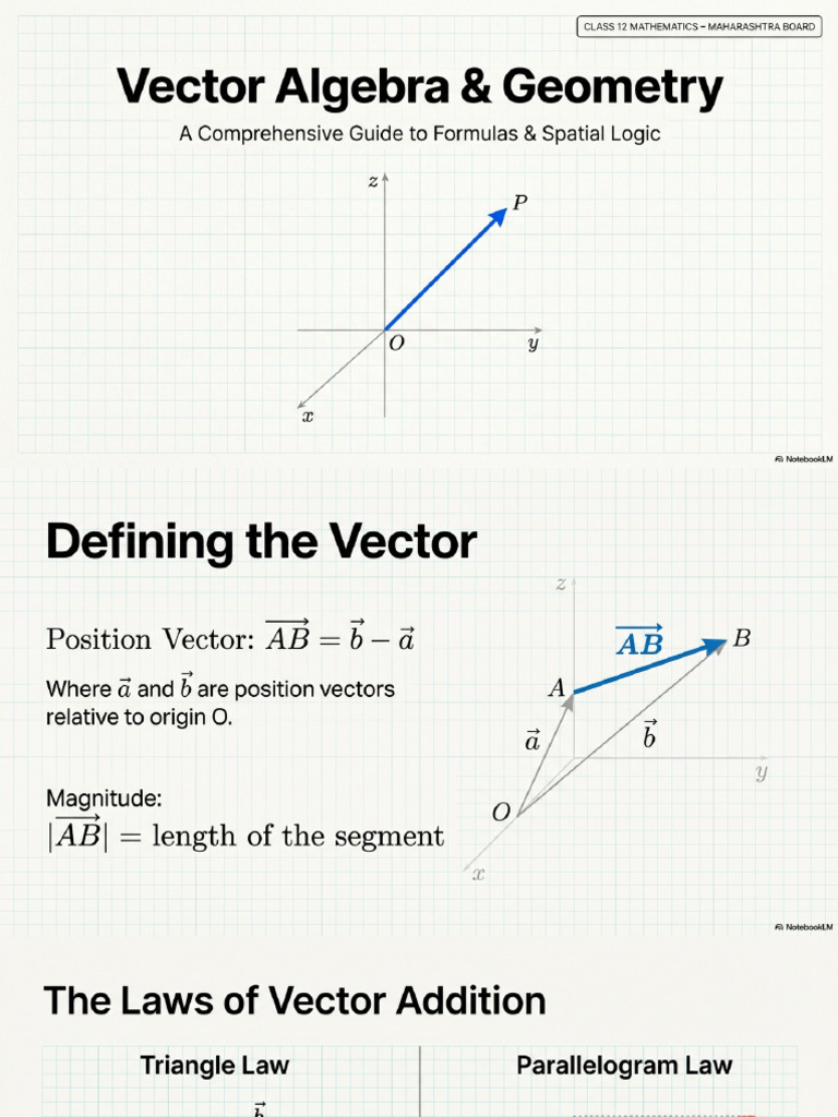 Vector Algebra and 3D Geometry Formulas | PDF