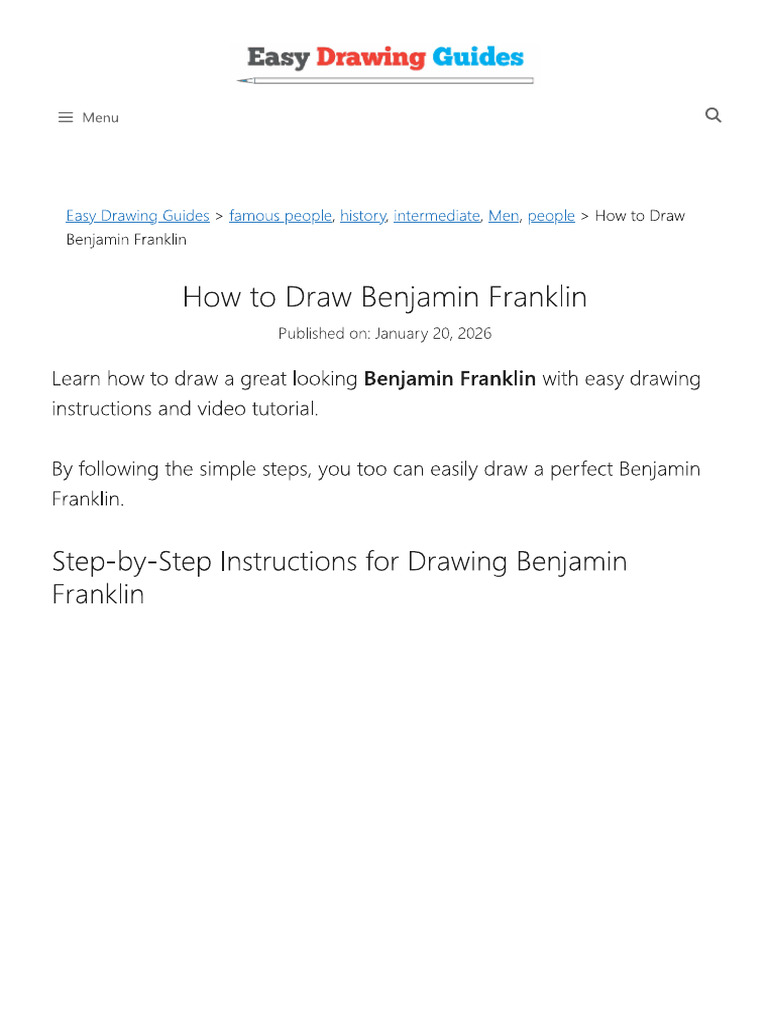 How To Draw Ben Franklin | PDF