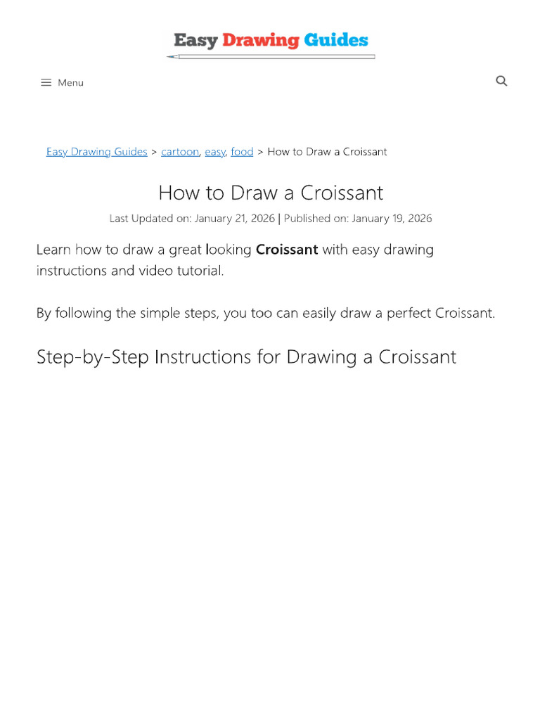 How To Draw A Croissant | PDF
