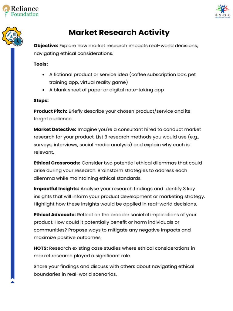Market Research Activity | PDF