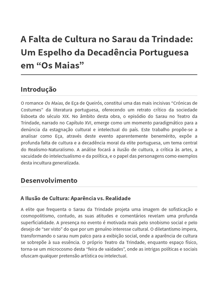 Trabalho Escrito Guiao Detalhado Sarau | PDF