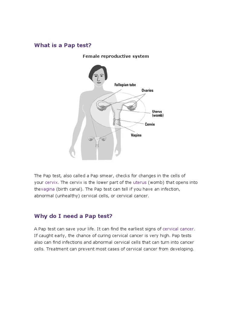What Is A Pap Test | PDF | Cervical Cancer | Sexual Anatomy