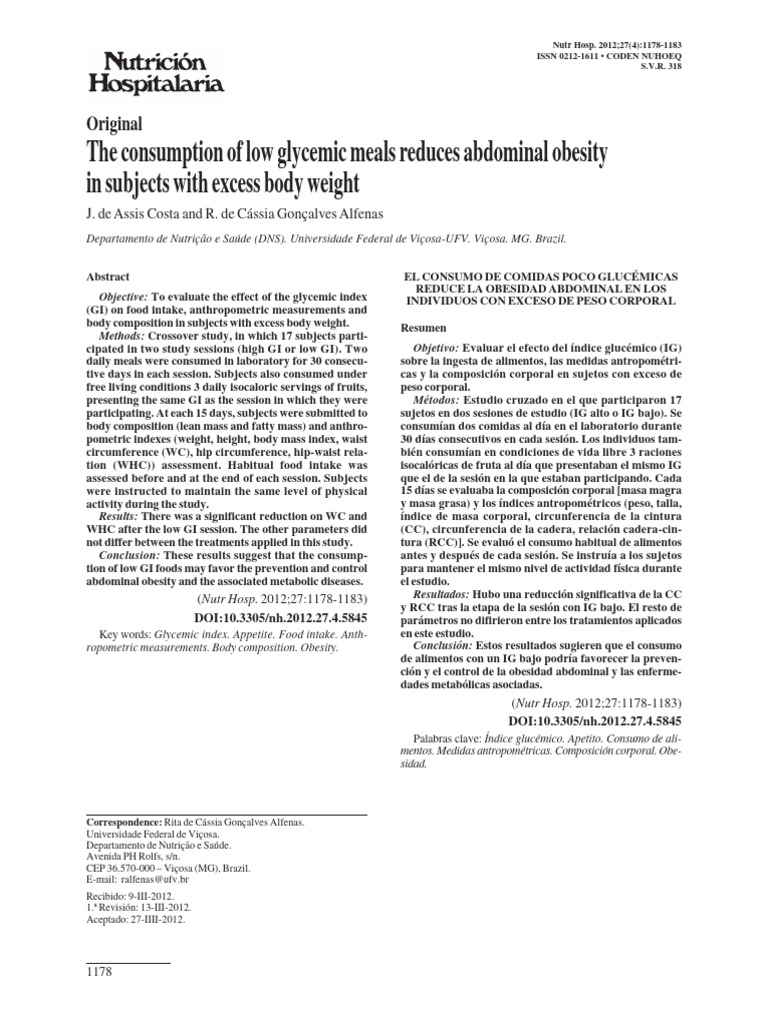 Ingles H0375 01 | PDF | Glycemic Index | Nutrition