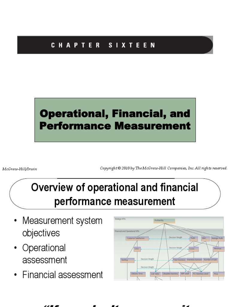 Operational, Financial, and Performance Measurement: Mcgraw-Hill/Irwin ...