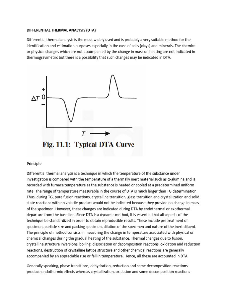 Differential Thermal Analysis | PDF | Thermal Analysis | Heat
