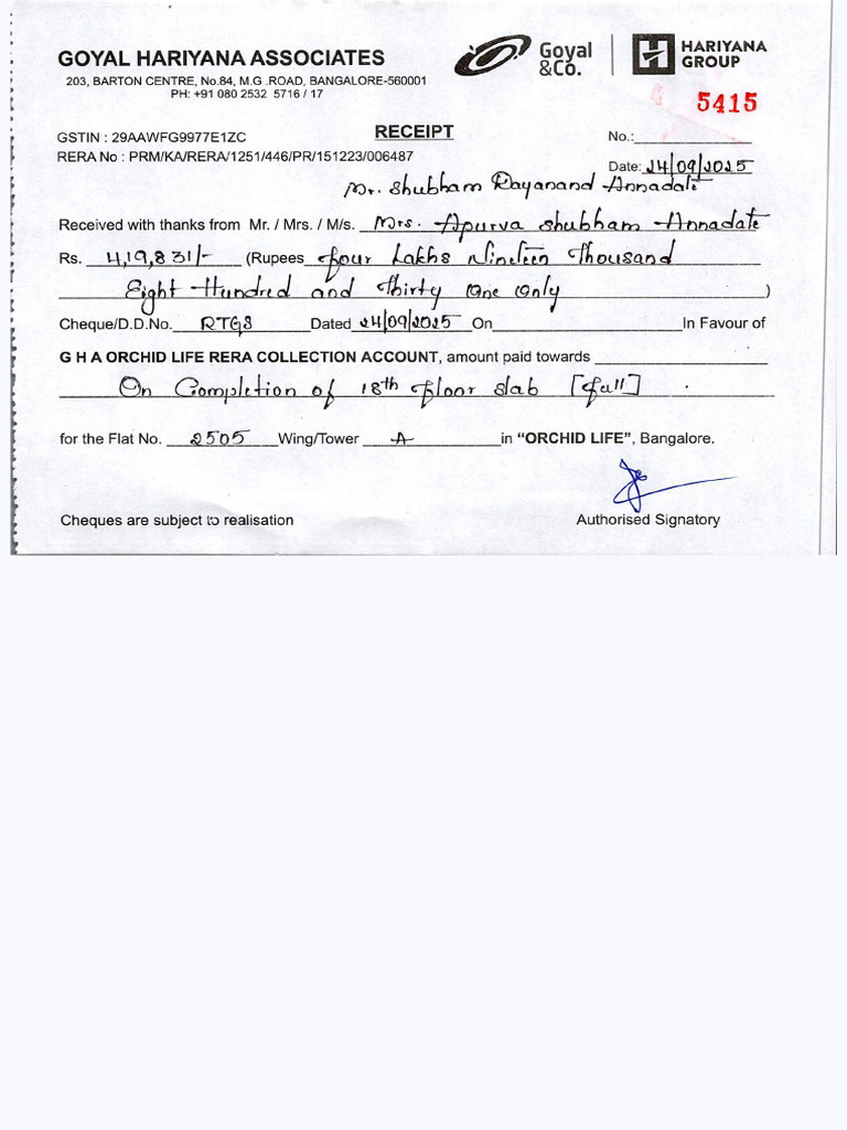 A-2505 On Completion of 18th Floor Slab (Full) | PDF