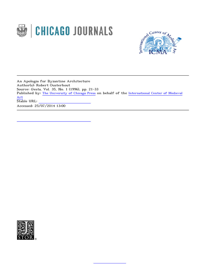 Ousterhout Byzantine Architecture | PDF | Constantinople | Byzantine Empire