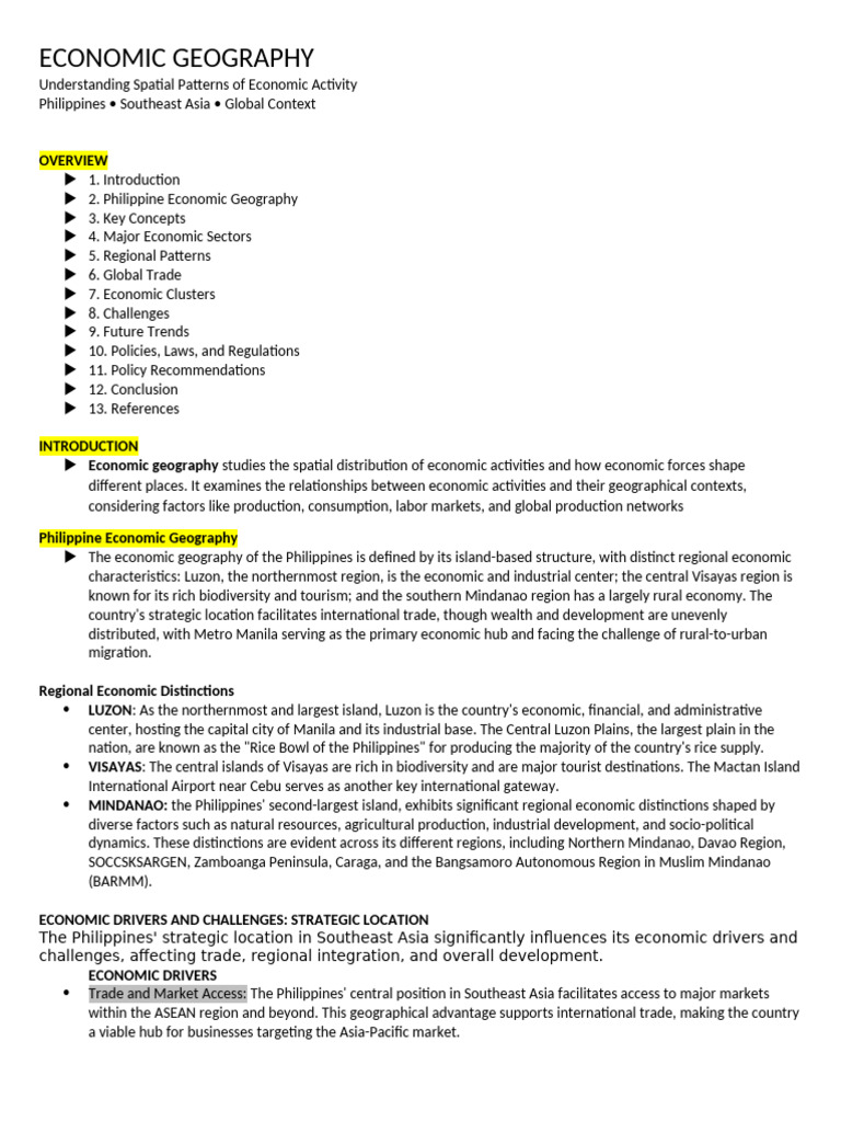 Economic Geography RESEARCH | PDF | Agriculture | Income Distribution