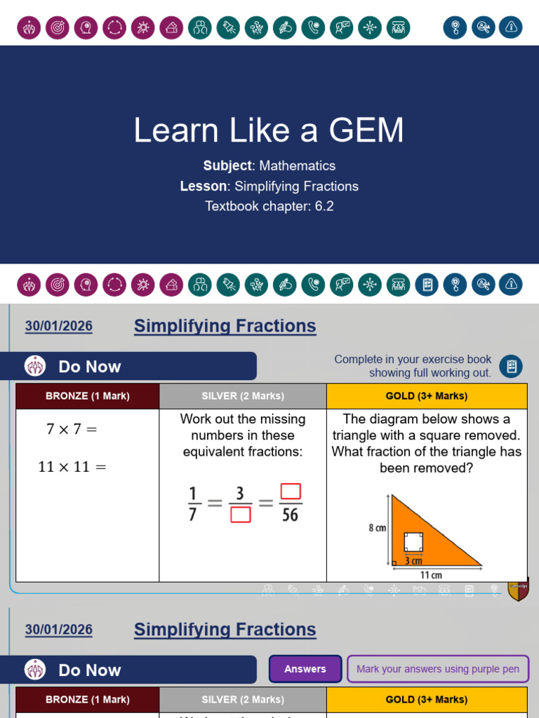 P1 Simplifying Fractions | PDF | Mathematics | Arithmetic