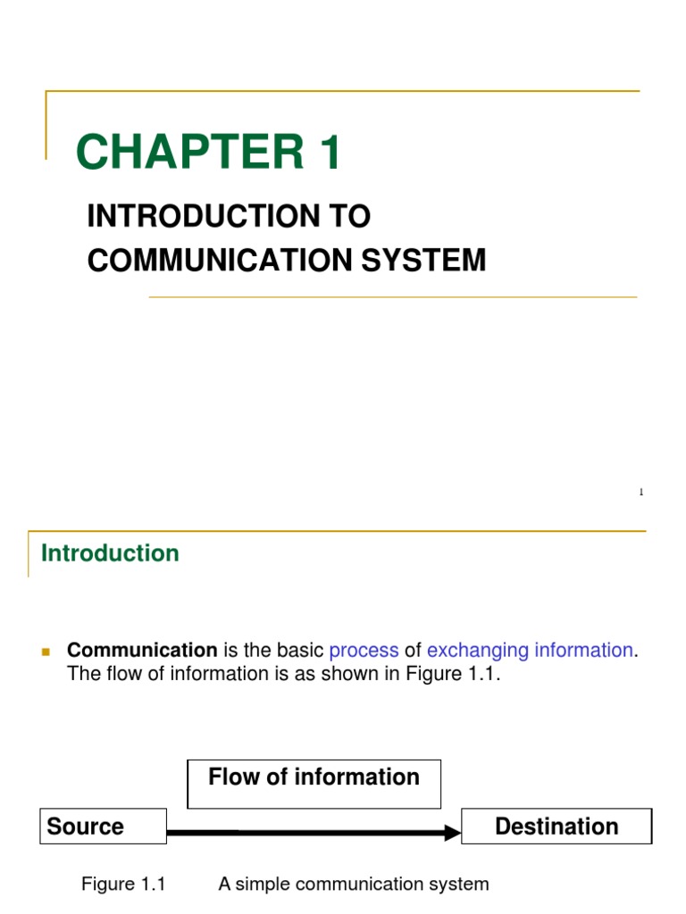 Introduction To Communication System | PDF | Communications System ...