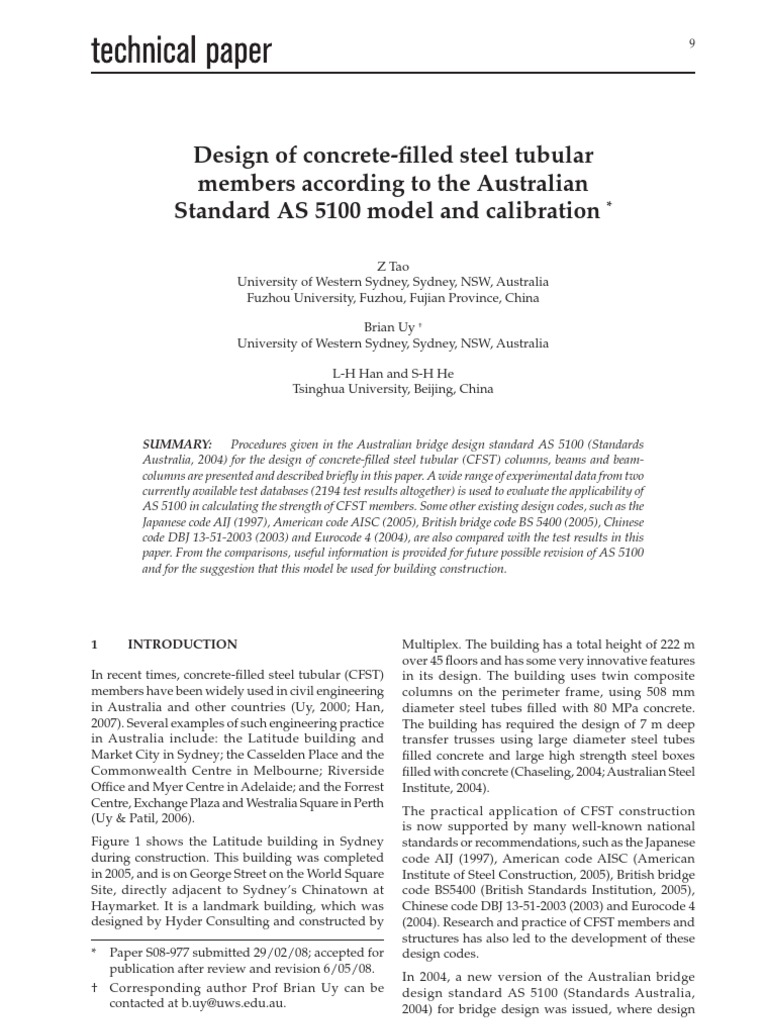 Design of Concrete-Filled Steel Tubular Members According To The ...