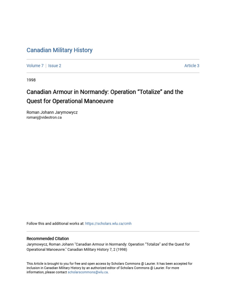 Canadian Armour in Normandy | PDF | Tanks | Military