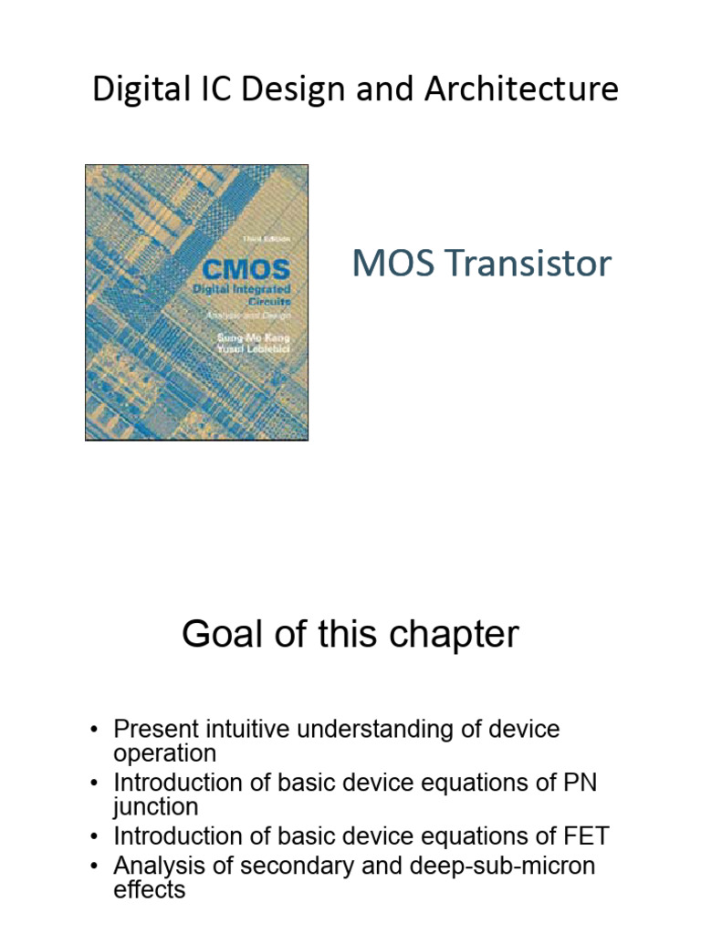 Physics of Mos Transistor | PDF | Mosfet | Doping (Semiconductor)