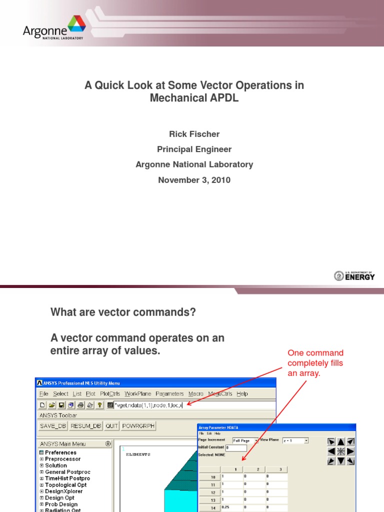 Vector Operations in Ansys | PDF | Fatigue (Material) | Matrix ...