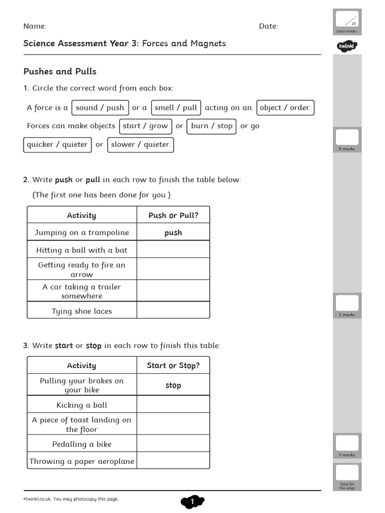 Forces Assessment | PDF | Magnet | Metals