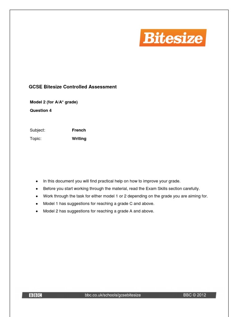 Improving French Writing for GCSE A/A* | PDF | Linguistic Typology ...