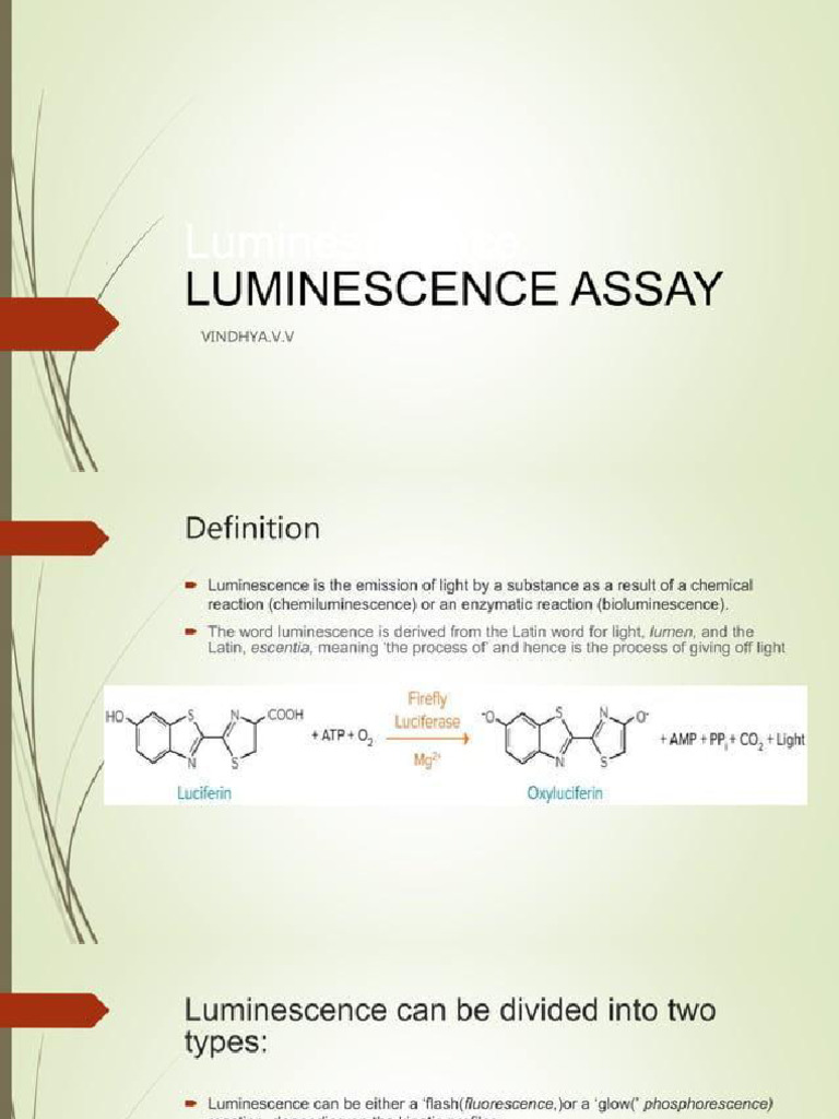 Lumiscnence Assay | PDF
