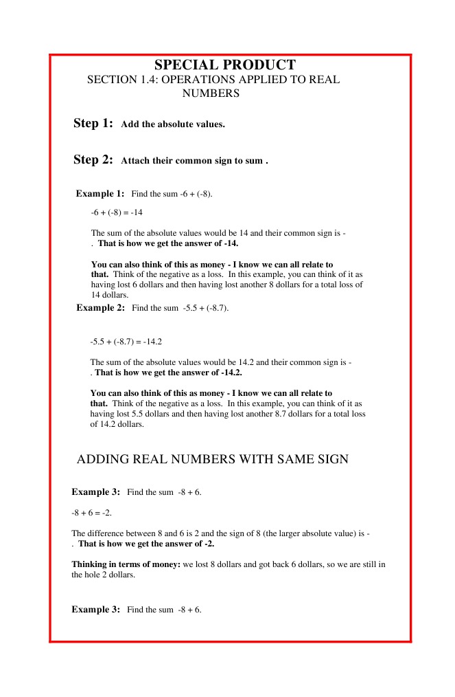 Special Product | PDF | Fraction (Mathematics) | Mathematical Analysis