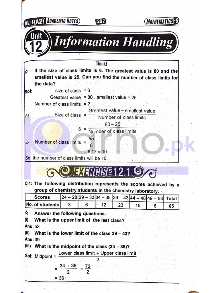 9th Math Exercise 12.1 | PDF