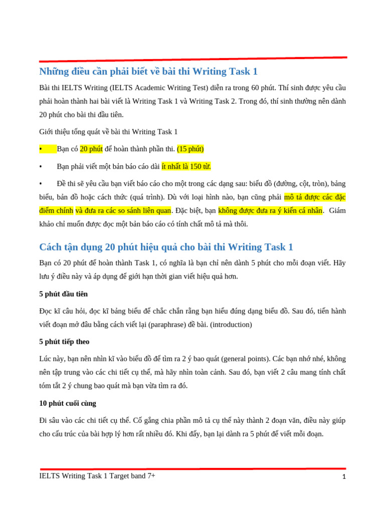 IELTS Writing Task 1 | PDF