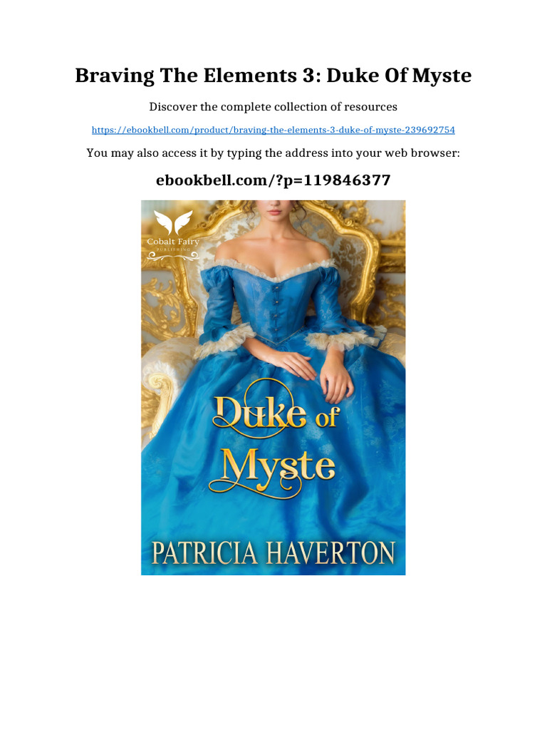 Braving The Elements 3: Duke of Myste Available Instanly | PDF
