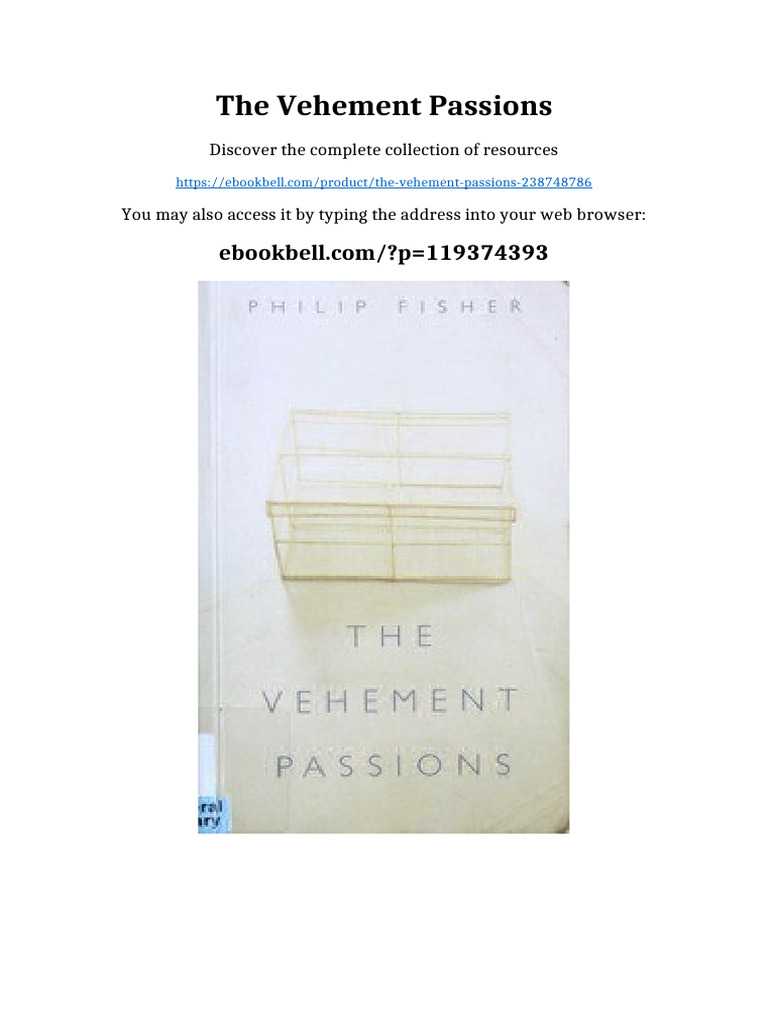 The Vehement Passions Complete Edition | PDF | Microbiology