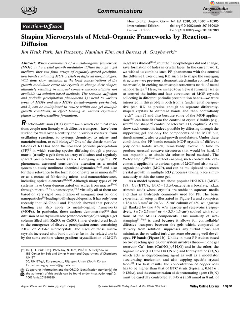 Angewandte Chemie International Edition - 2020 - Shaping Microcrystals ...