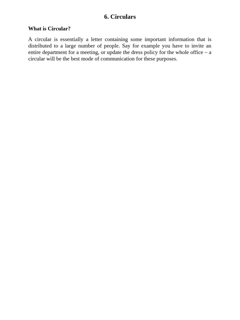 Circular | PDF