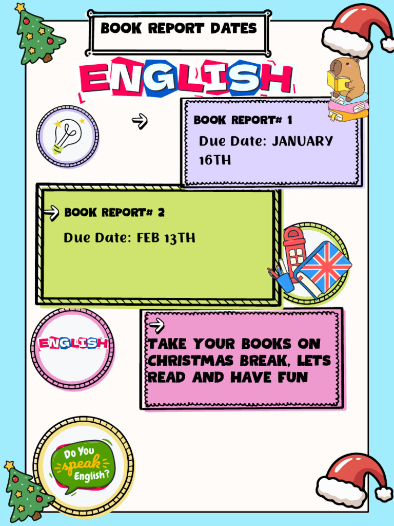 Book Report Dates | PDF