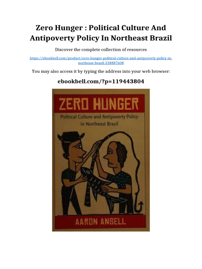 Zero Hunger: Political Culture and Antipoverty Policy in Northeast ...