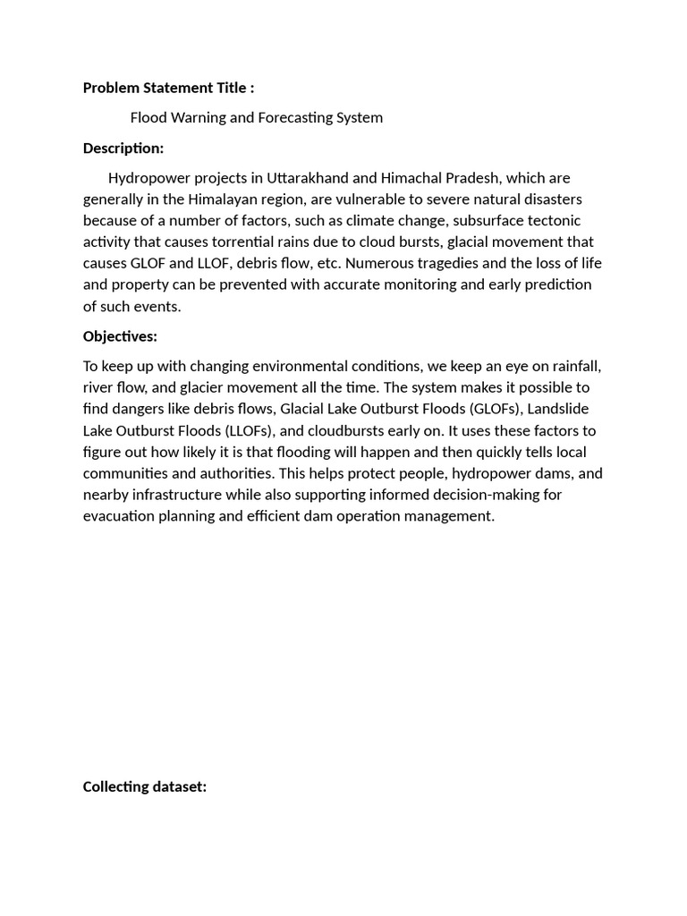Flood Warning and Forcasting System | PDF | Flood | Geographic ...
