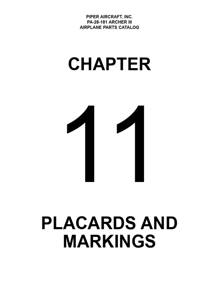 Placards and Markings Archer Ipc | PDF | Aircraft | Aviation