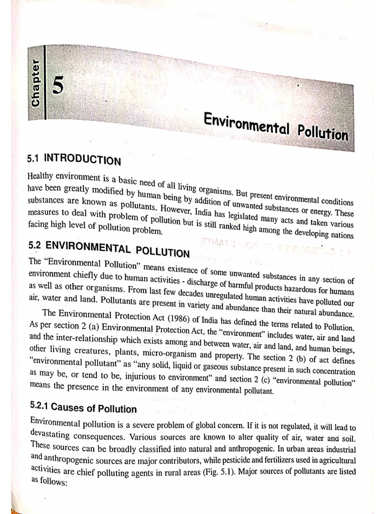 Chapter- 5 Environmental Pollution | PDF