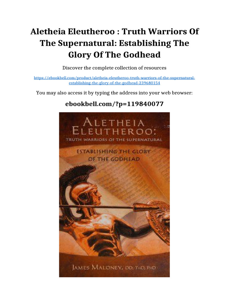 Aletheia Eleutheroo : Truth Warriors Of The Supernatural: Establishing ...
