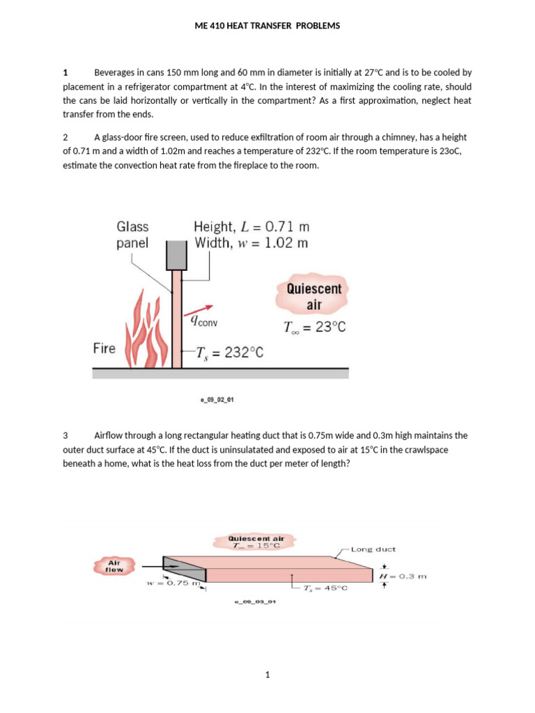 Convective Heat Transfer Problems Fall - 20225 | PDF | Heat Transfer ...
