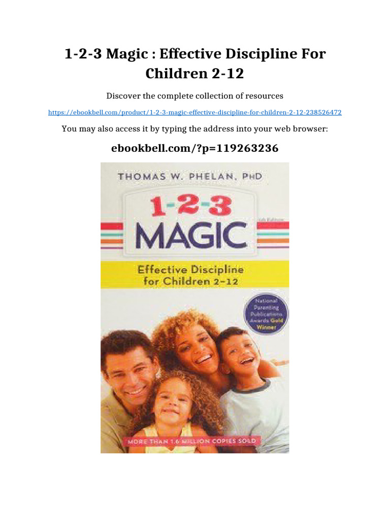 1-2-3 magic : effective discipline for children 2-12 available all ...