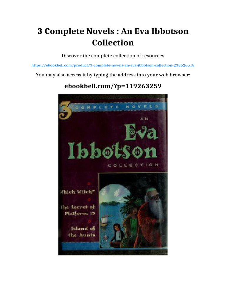3 complete novels : an Eva Ibbotson collection newest edition 2025 ...