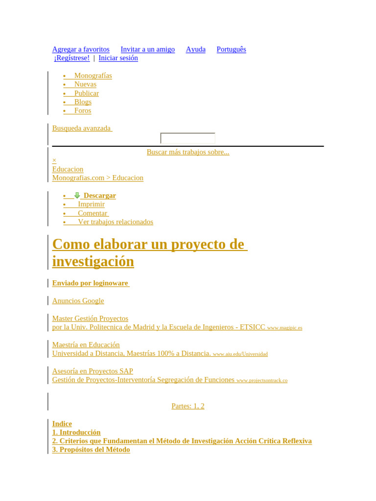 Como Elaborar Un Proyecto | PDF | Enseñando | Evaluación