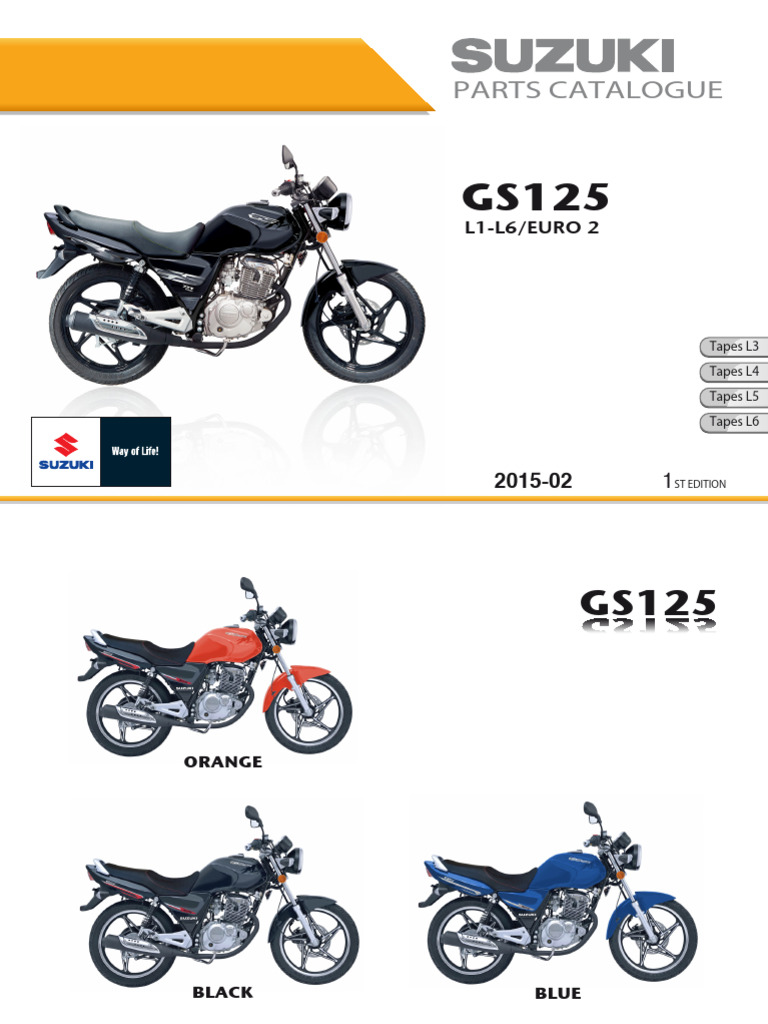 SUZUKI - GS125 L1-L6-Euro2 - 2015 | PDF | Vehículos