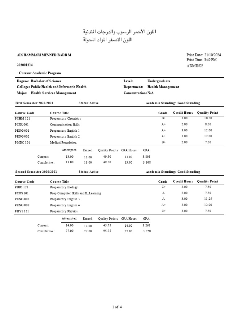 Student Transcript English 'D3,D 'D'C'_JEJ D7'D( %F,DJ2J_20241021 ...