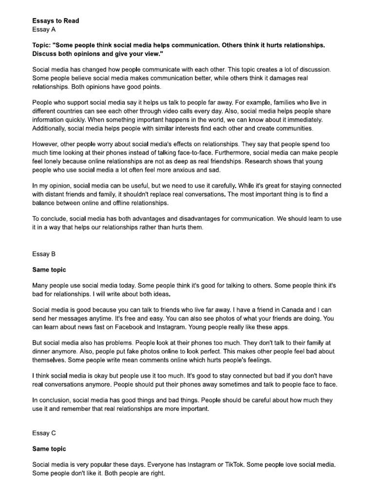 Model Essays | PDF