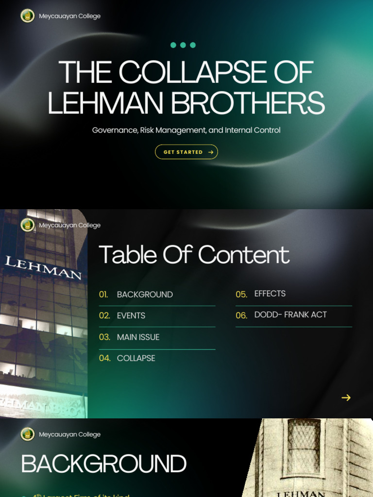 The Collapse of Lehman Brothers | PDF | Lehman Brothers | Dodd–Frank ...