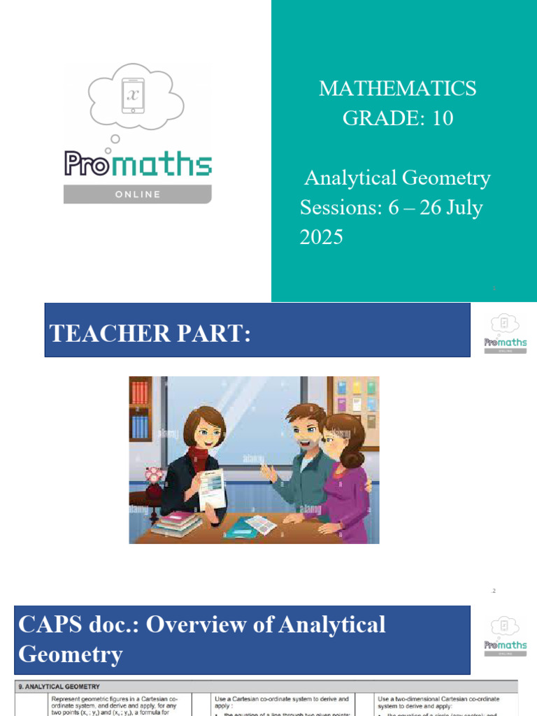 Promaths GRD 10 Analytical Geometry 05 July 2025 | PDF