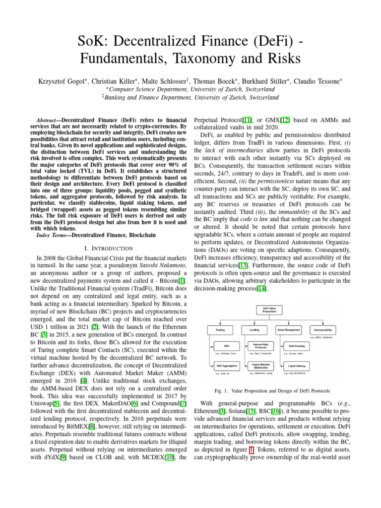 DeFi Recent Papers | PDF | Money | Applications Of Cryptography