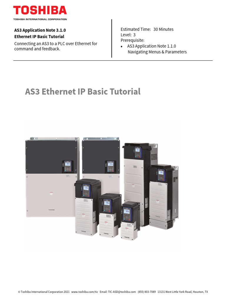 AS3 App Note 3.2.0 Ethernet IP Basic Tutorial | PDF | Ip Address ...