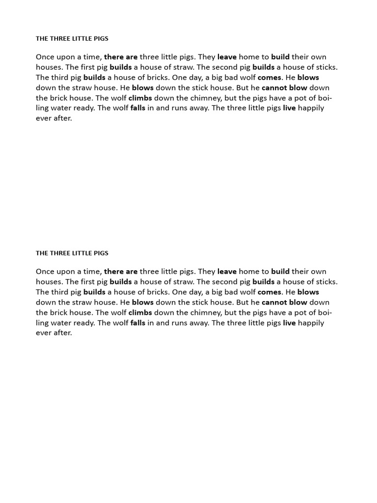 The Three Little Pigs | PDF