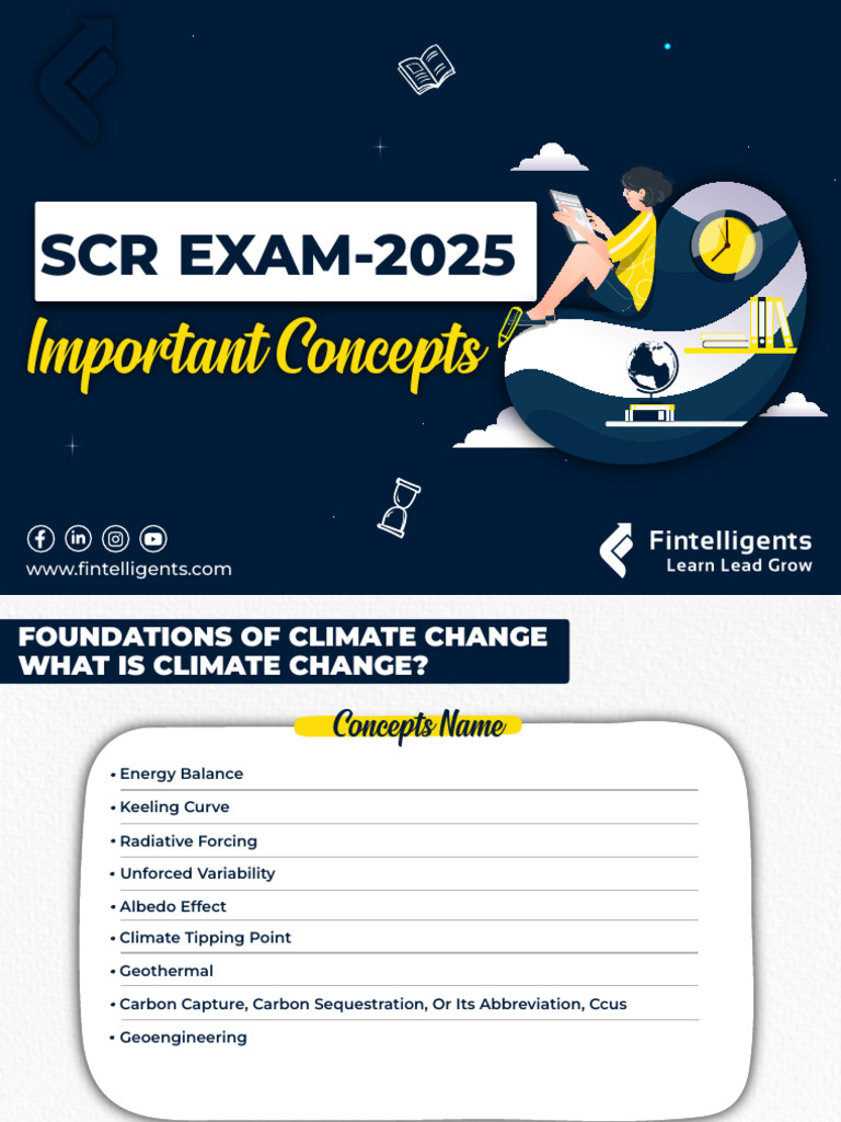 SCR Exam Important Concepts 2025Updated | PDF | Climate Change ...