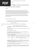 MS Word Equation Editor Shortcuts Guide | PDF | Matrix (Mathematics ...